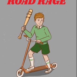 Johnny's First Road Rage Coloring Book Art on Funny Metal Refrigerator ...