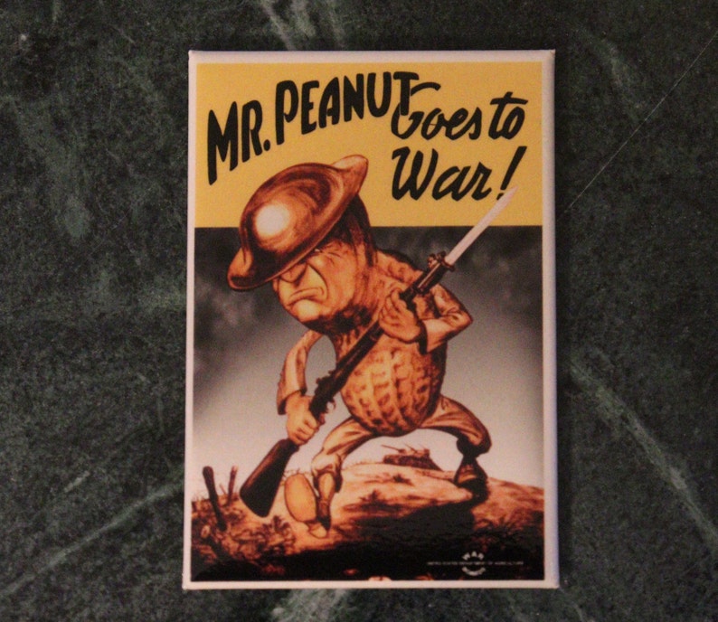 WW1 Mr. Peanut Recruitment Poster Refrigerator Magnet: Glossy Finish - Etsy