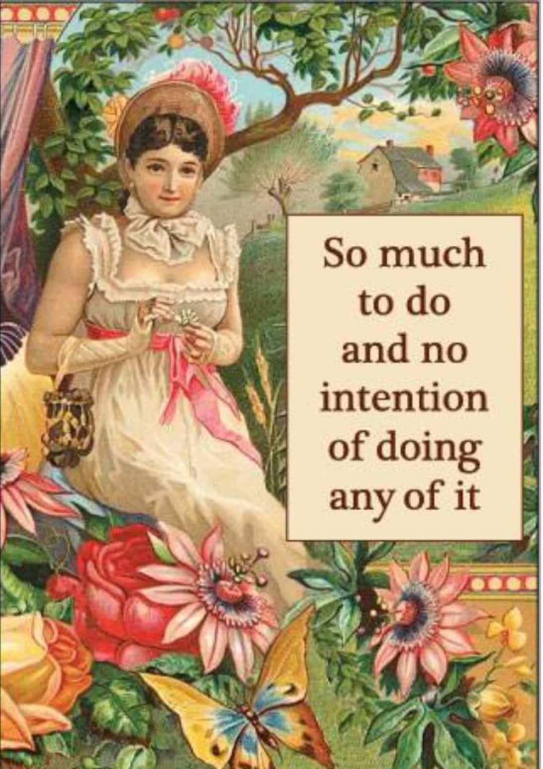 Funny Refrigerator Magnet: so Much to Do, No Intention - Etsy