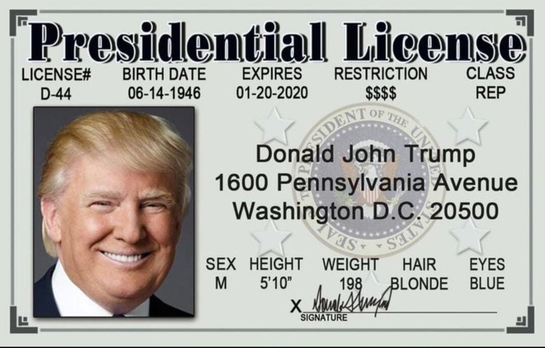 Donald Trump Presidential License Metal Magnet (3.5” X 2.5”) - Etsy