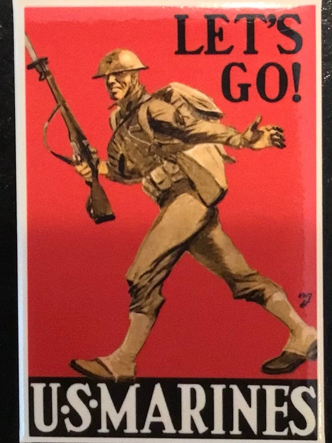 Lets Go US Marines Enlistment Poster Poster on a 2x3 Metal - Etsy