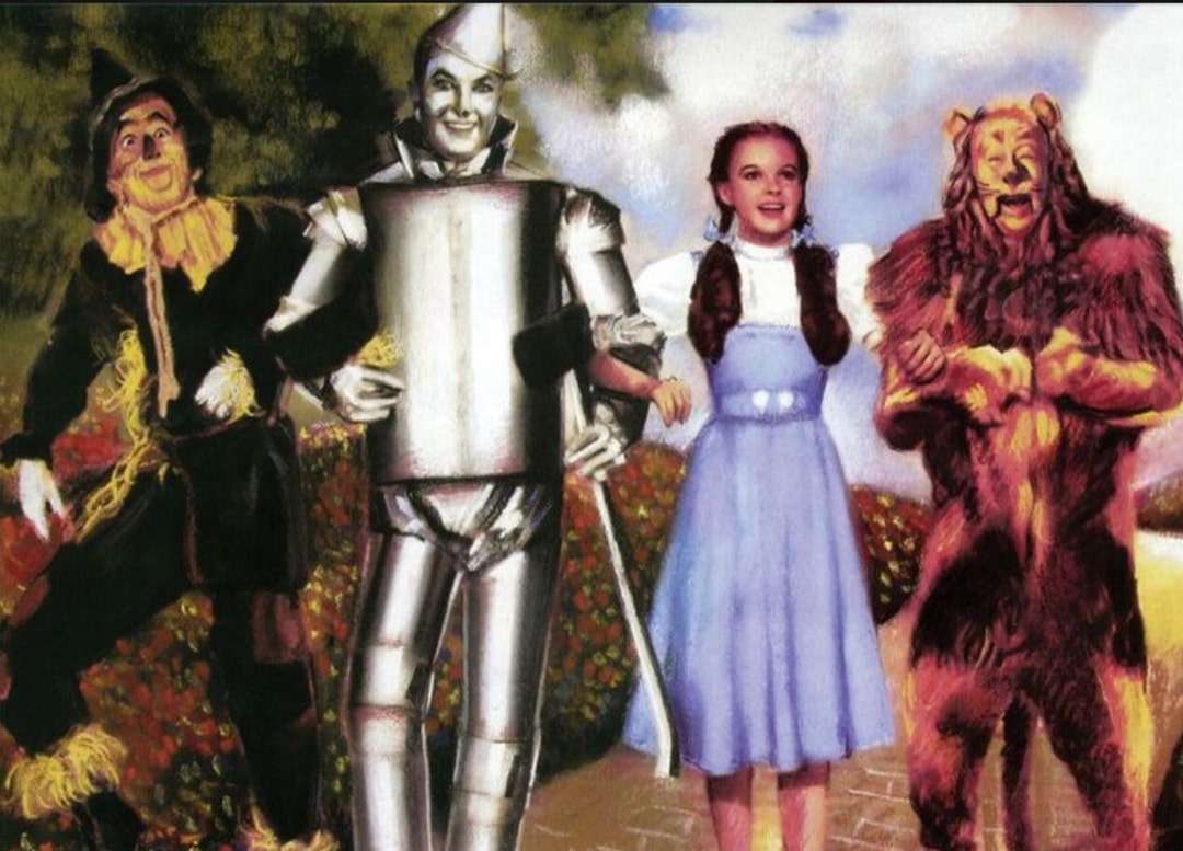Wizard of Oz Metal Magnet: Dorothy, Tin Man, Lion, Scarecrow - Etsy