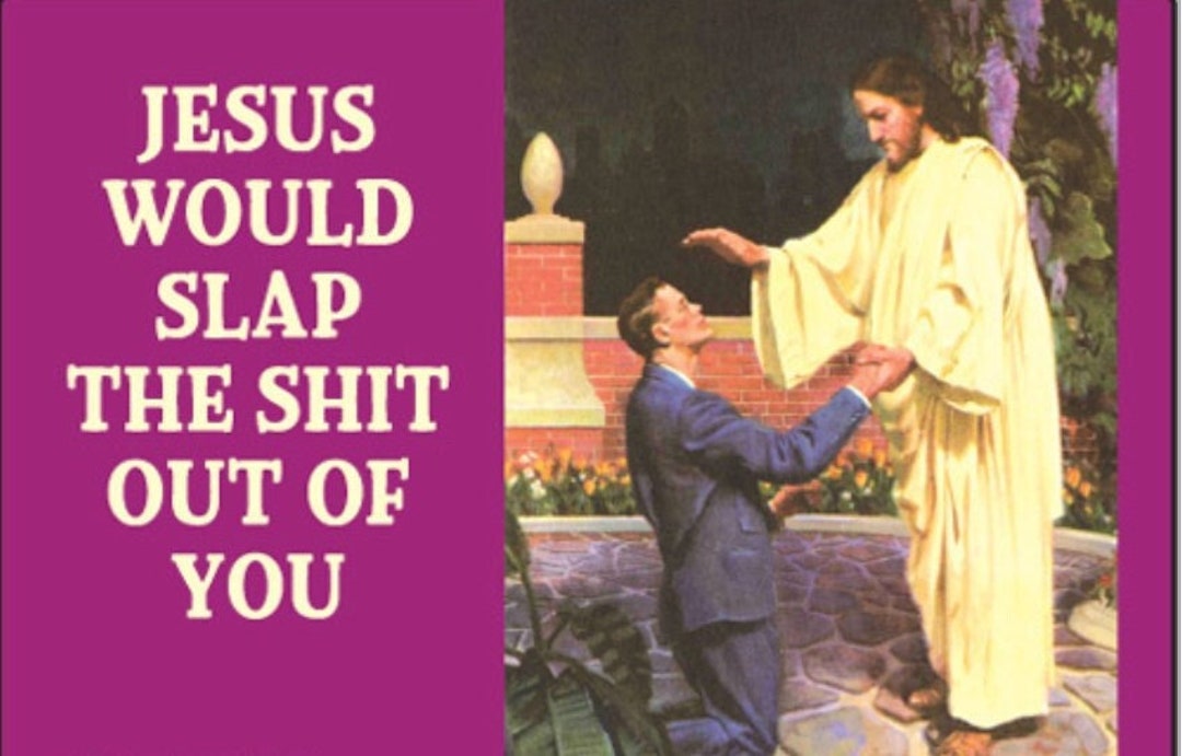 Jesus Slap Refrigerator Magnet: Funny Religious Humor Gift (2x3) - Etsy