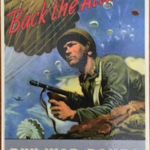 Back the Attack,buy US War Bonds Poster From WW2 on a 2x3 Refrigerator ...