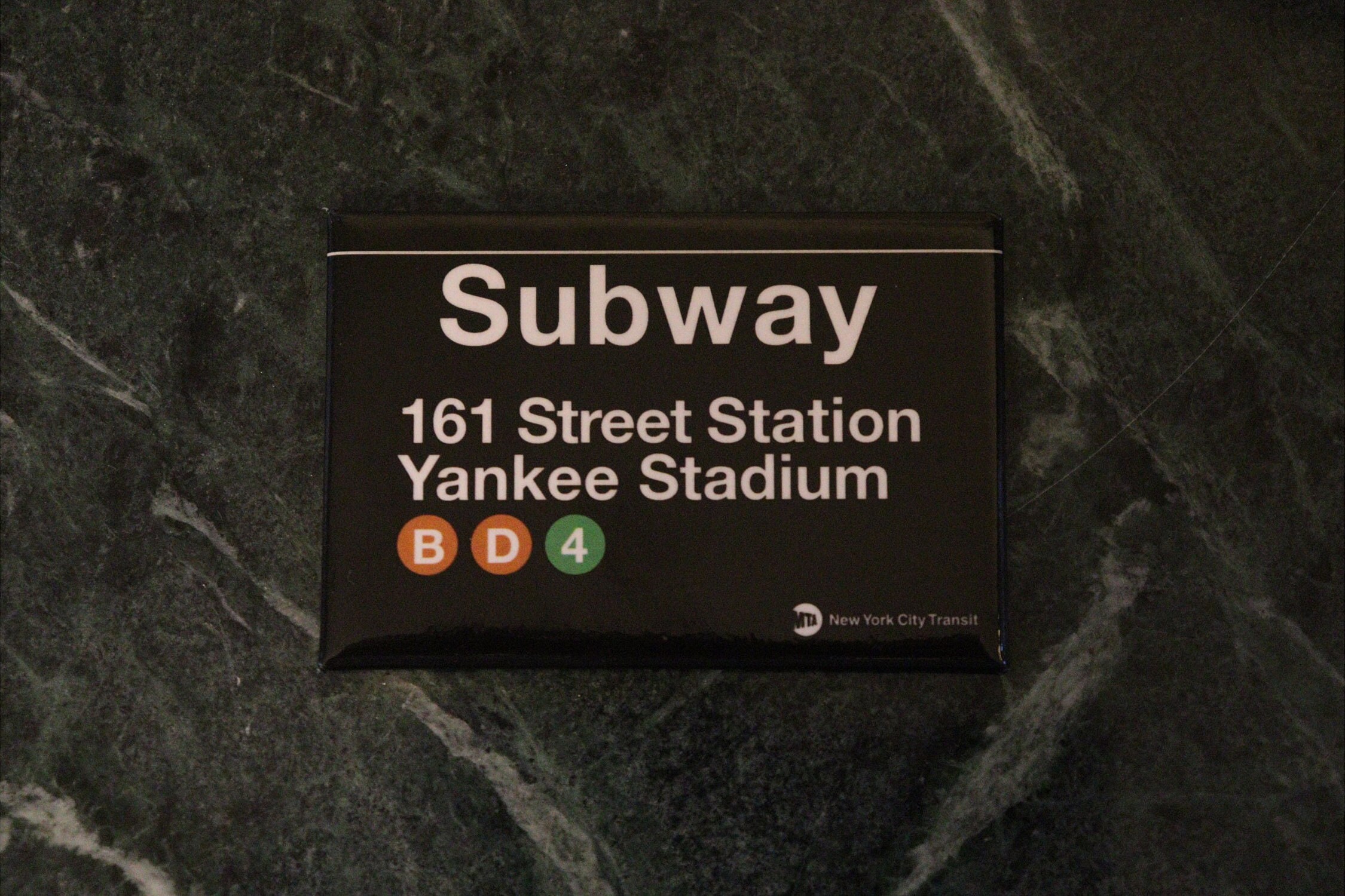 Yankee Stadium Replica Subway Sign on a 2x3 Refrigerator - Etsy