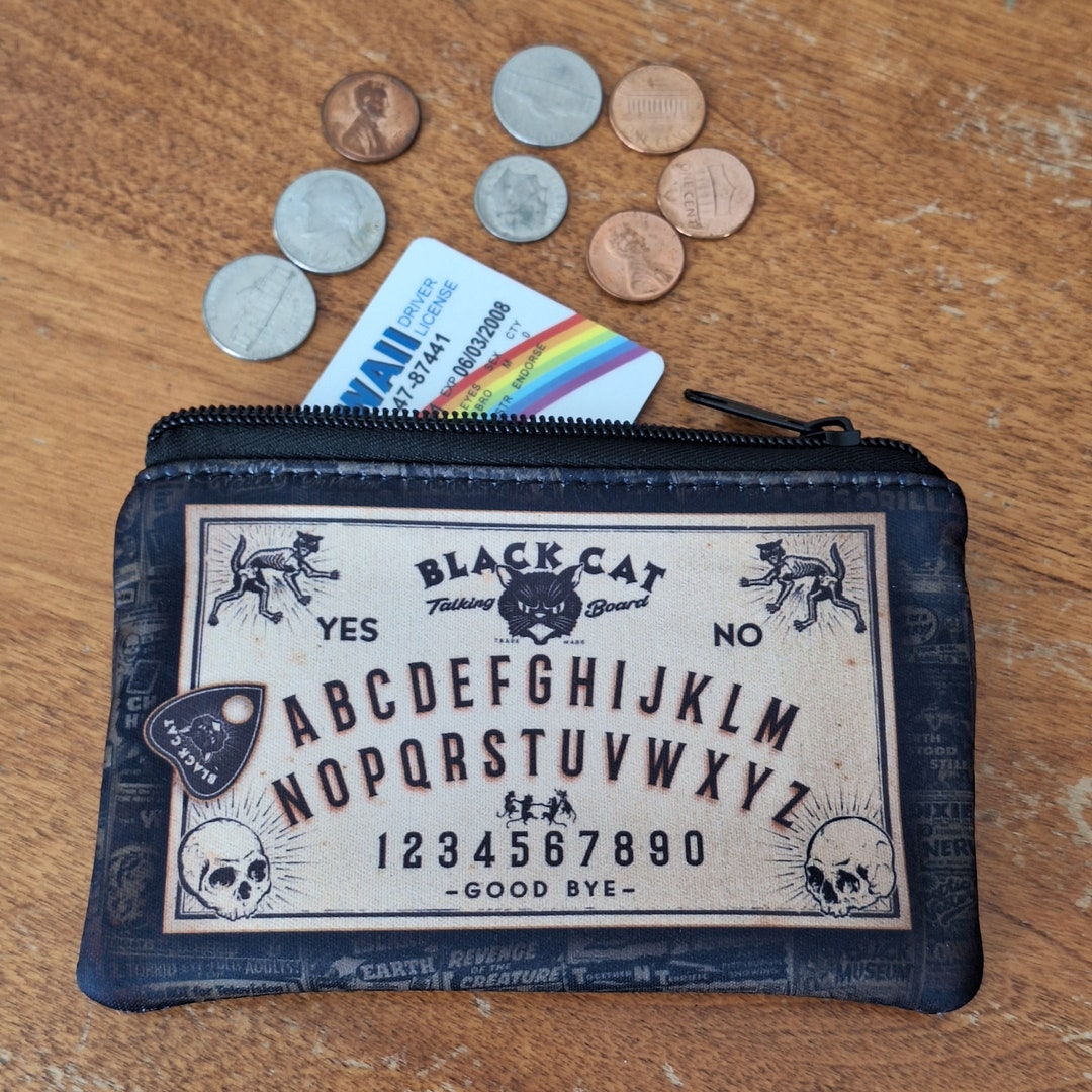 Black Cat Talking Board Zipper Wallet 6x4 Great Pouch for - Etsy