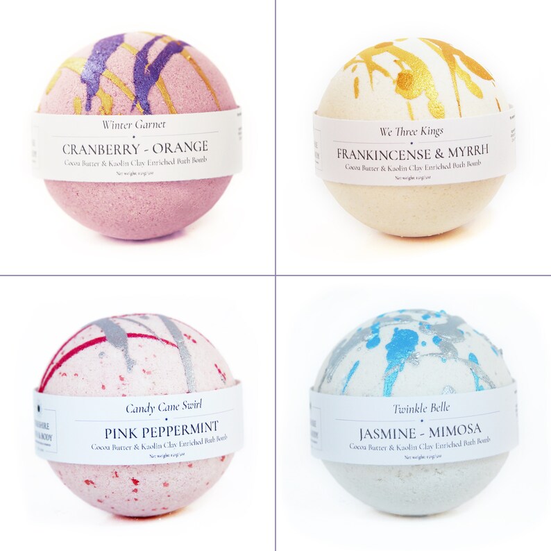 Set of 3 Luxury Bath Bombs Enriched With Cocoa Butter and - Etsy UK