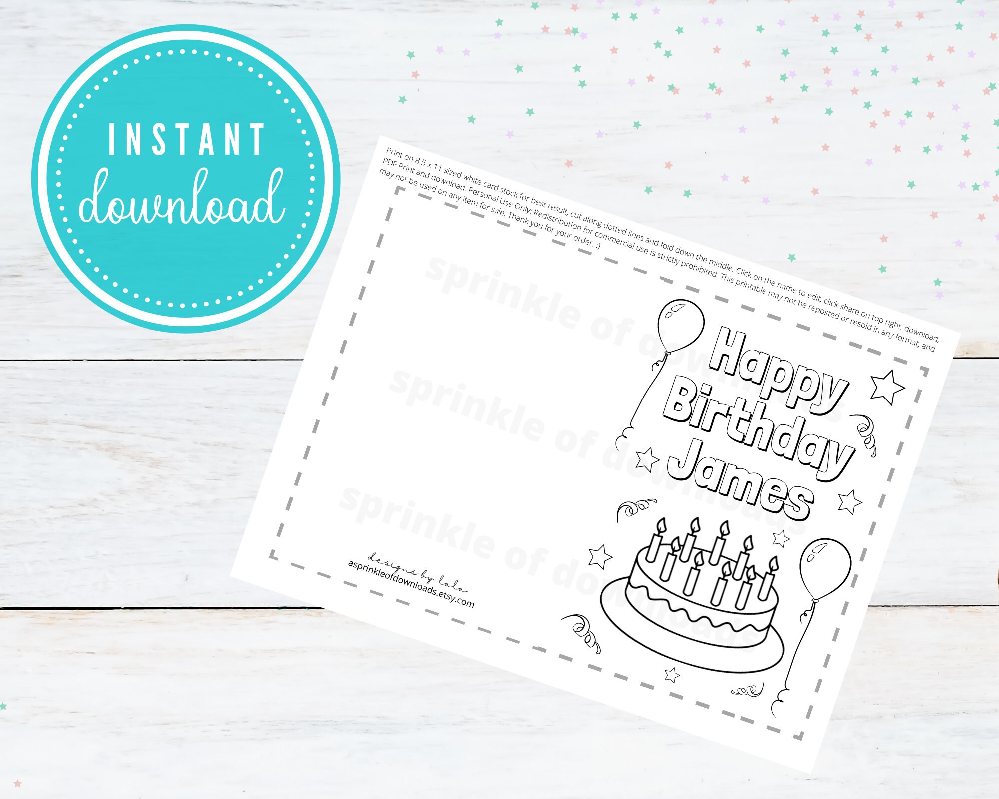 colorable-birthday-card-personalized-birthday-card-for-kid-etsy