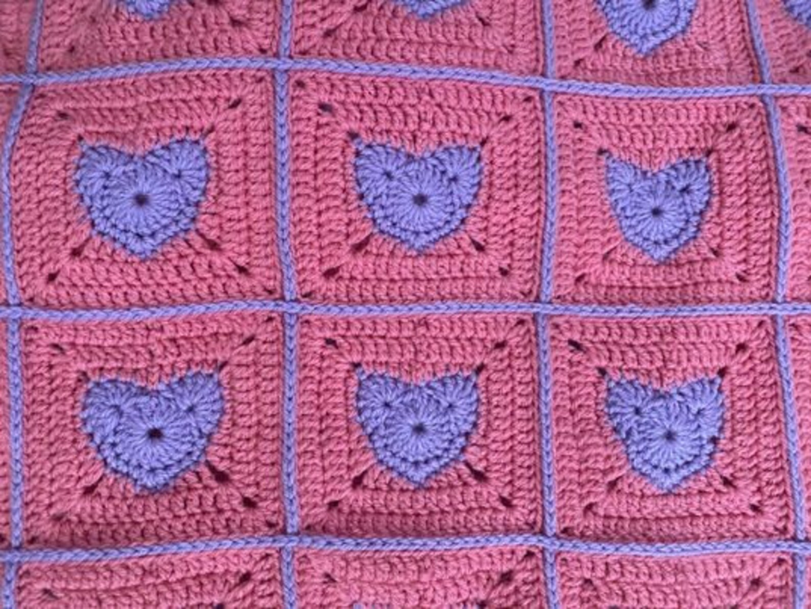Crochet Heart Granny Square Pattern Pdf Download - Etsy