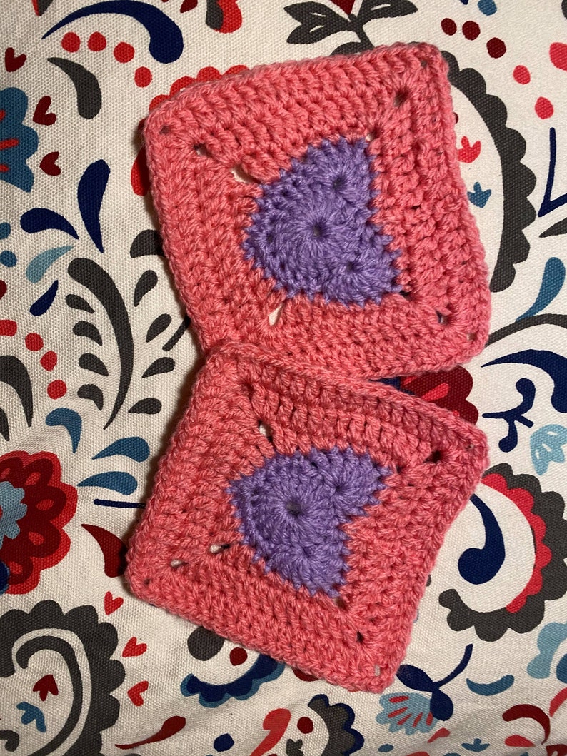 Crochet Heart Granny Square Pattern Pdf Download | Etsy