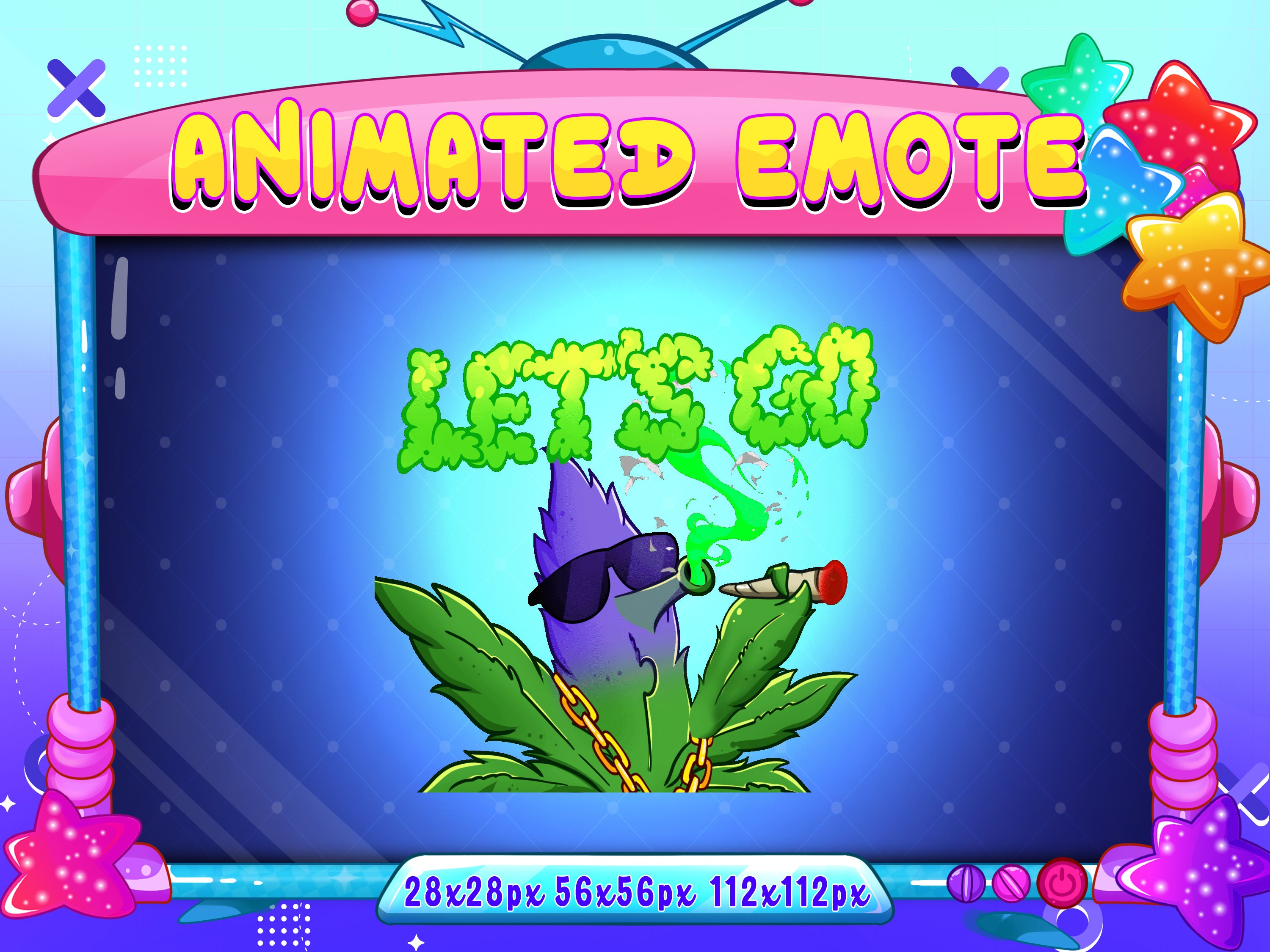 Let's Go Cannabis Animated Emote, Animated Smoking Let's Go Twitch ...