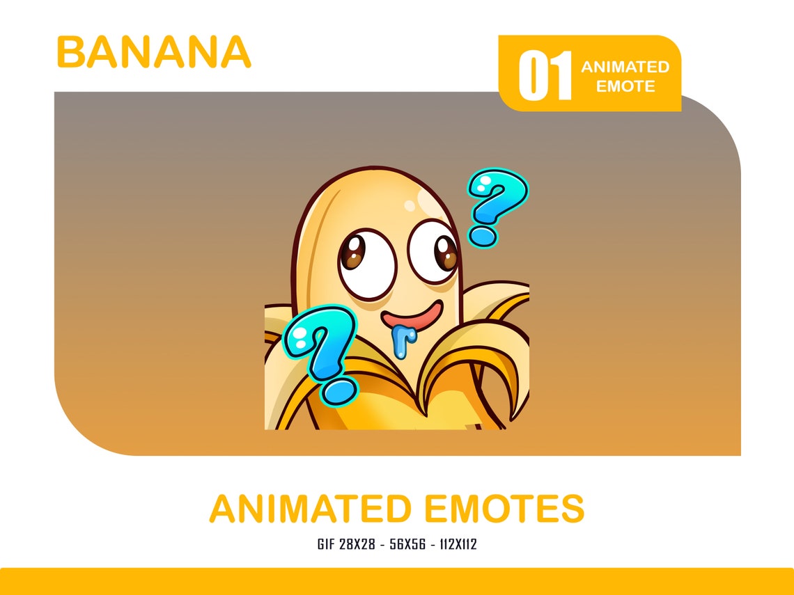 Question Banana Animated Emote, Animated Funny Question Banana Twitch ...