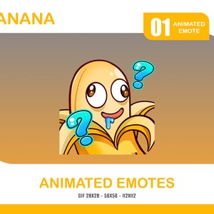Question Banana Animated Emote, Animated Funny Question Banana Twitch ...