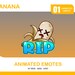 RIP Banana Animated Emote, Animated Funny RIP Banana Twitch Discord ...