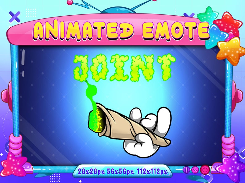 Joint Cannabis Weed Animated Emote, Cannabis Weed Stream Animated ...