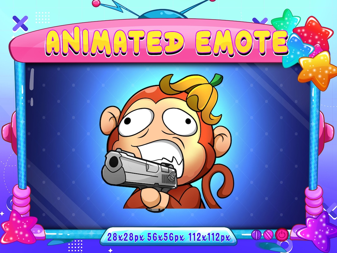 Monkey Gun Shoot Animated Emote, Monkey Gun Animated Twitch Discord ...