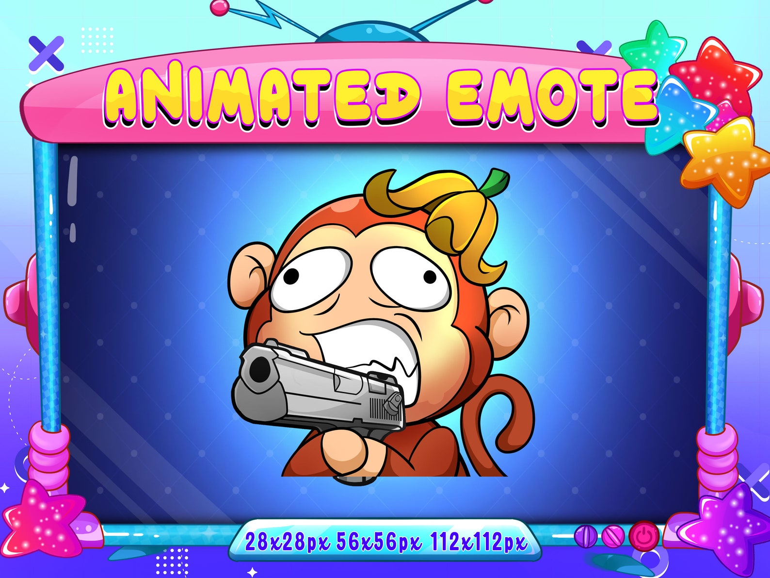 Monkey Gun Shoot Animated Emote, Monkey Gun Animated Twitch Discord ...