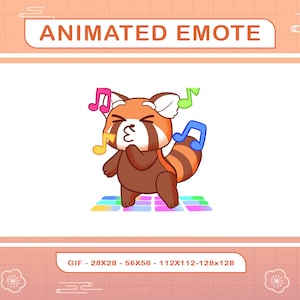 Red Panda Happy Dance Animated Emote: Twitch, Discord, Youtube (GIF) - Etsy