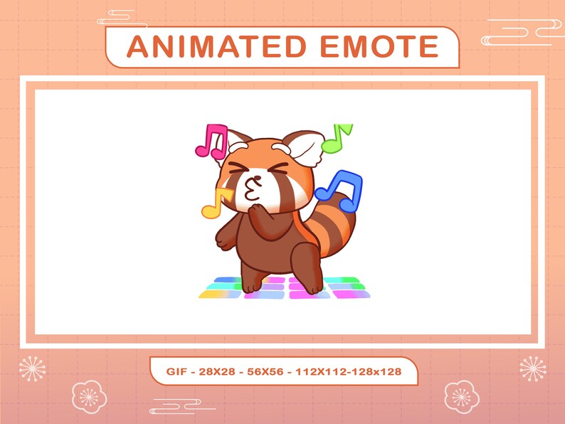 Red Panda Happy Dance Animated Emote: Twitch, Discord, Youtube (GIF) - Etsy