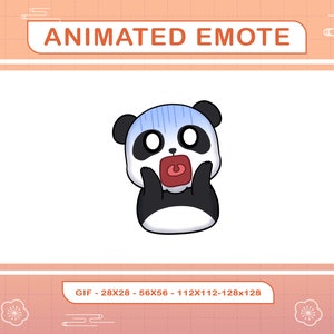 Surprised Panda Animated Emote: Twitch, Discord, Youtube (GIF) - Etsy