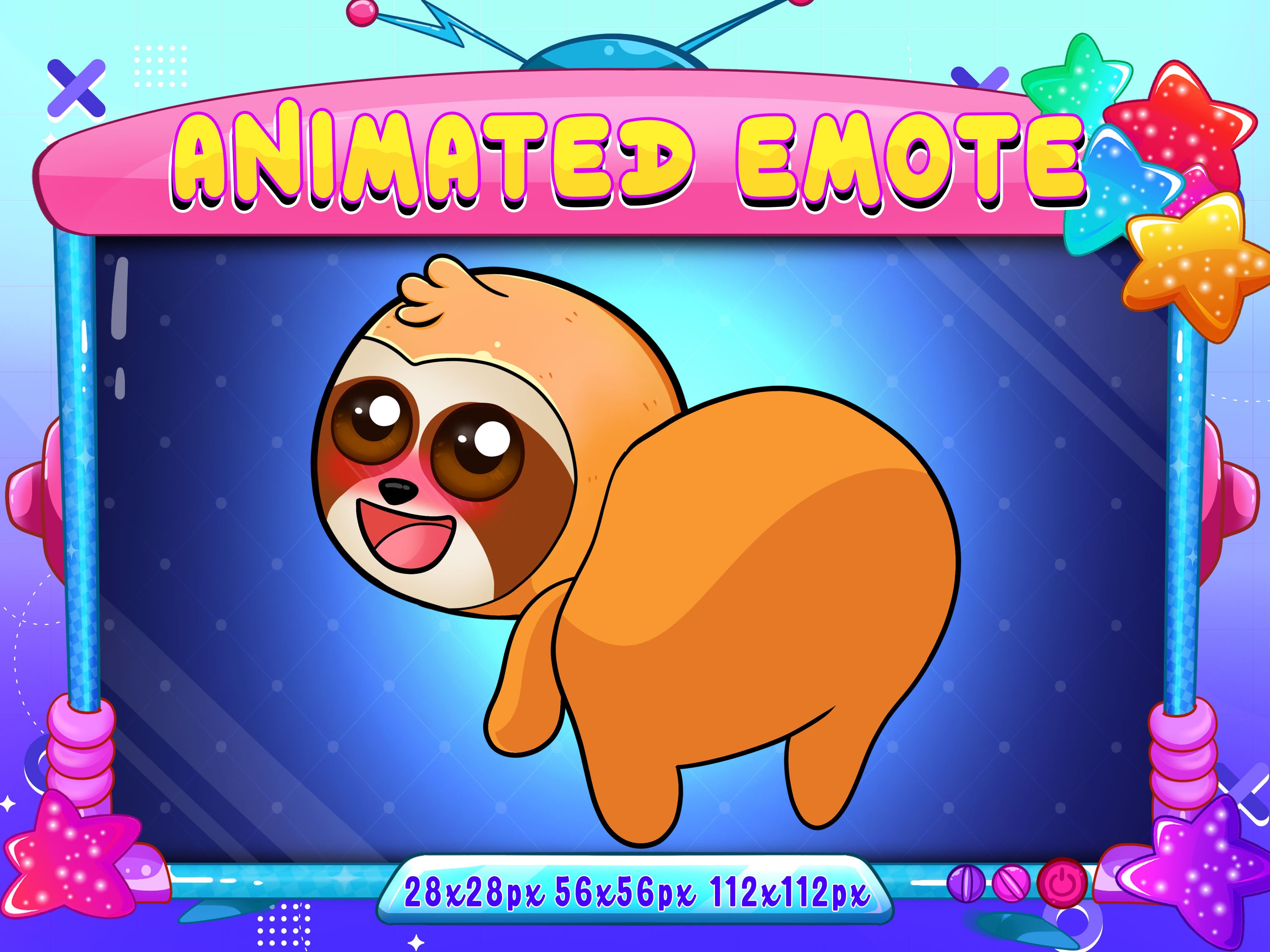 Sloth Twerking Butt Animated Emote Sloth Twerking Ass - Etsy