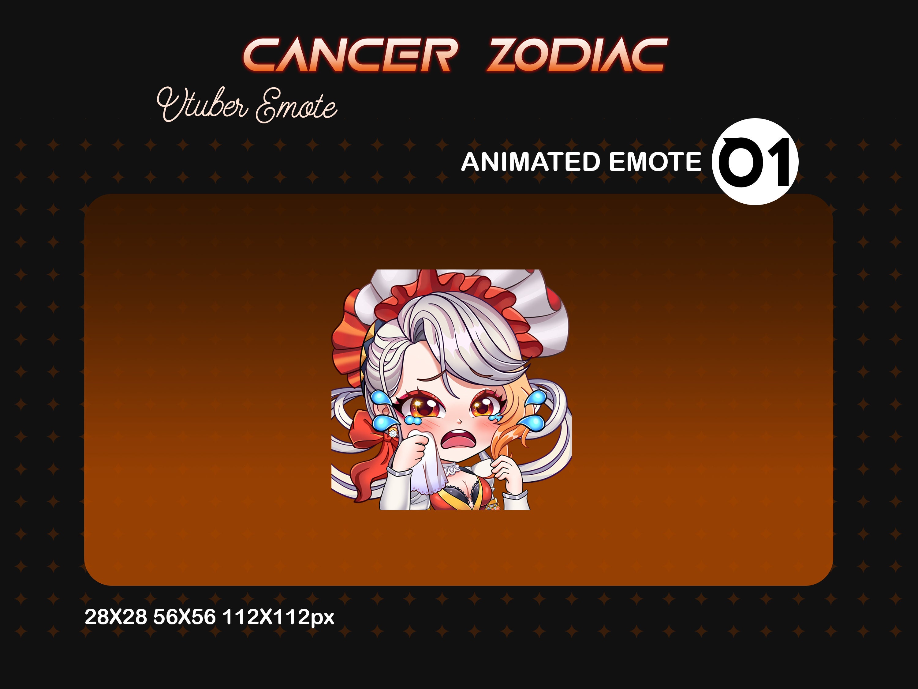 Cry Cancer Live2d Model Animated Emote, Animated Cancer Cry Emote for ...