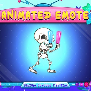 Halloween Skeleton Moonwalk Saber Animated Emote: Twitch, Discord ...