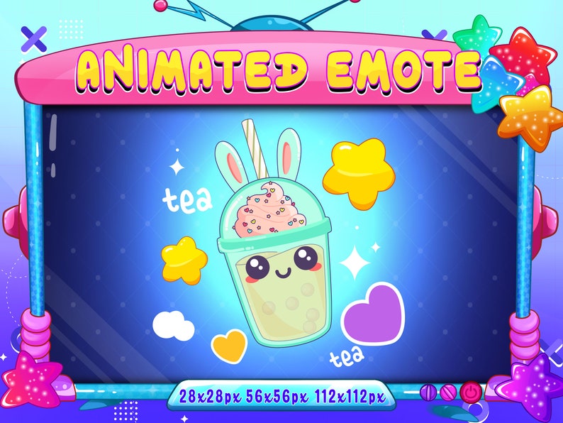 Milk Tea Boba Tea Animated Emote, Milk Tea Drinking Animated Twitch ...
