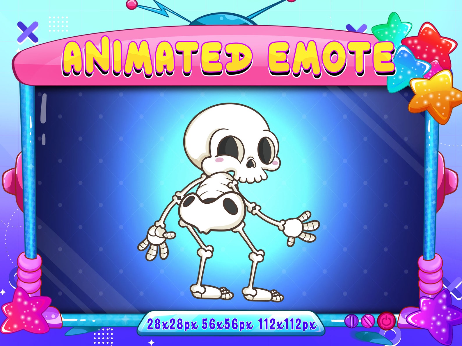 Halloween Skeleton Twerk Animated Emote: Twitch, Discord, Youtube (GIF ...