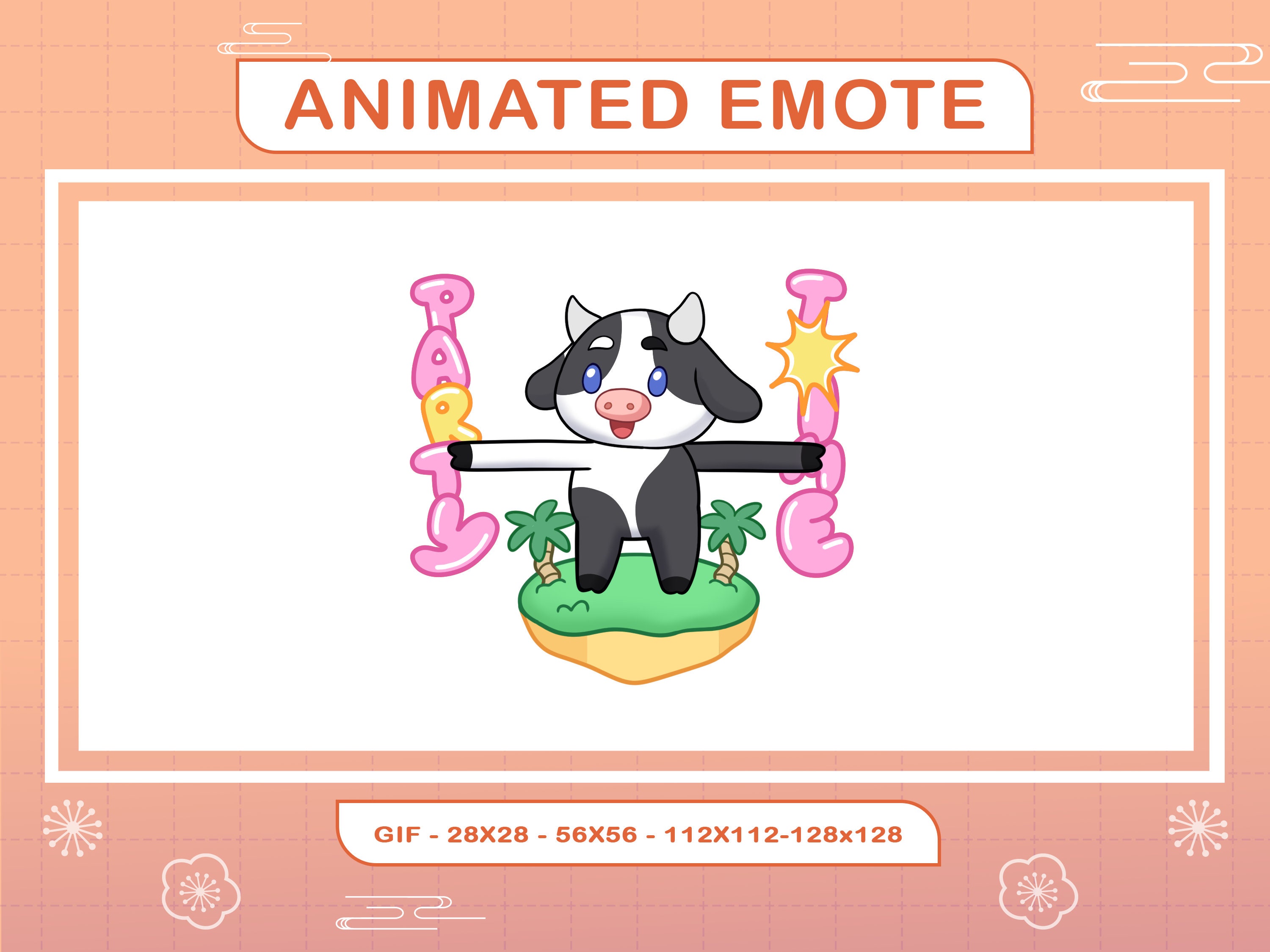 Cow Dance Party Time Animated Emote, Animated Cow Dance Emote Twitch ...
