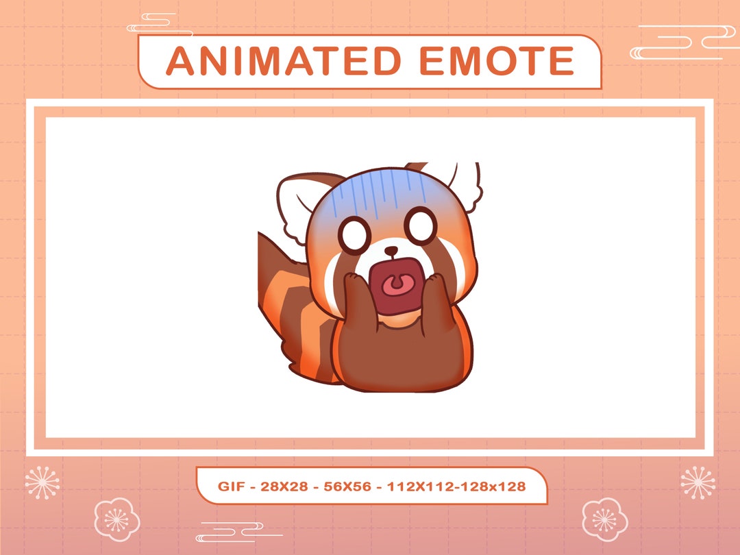 Surprised Red Panda Animated Emote: Twitch, Discord, Youtube (GIF) - Etsy
