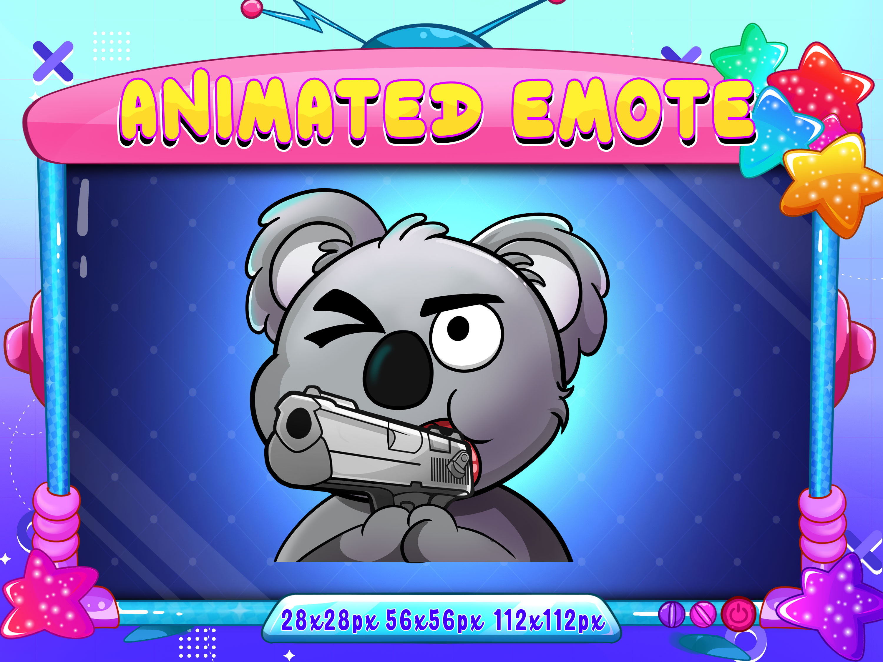 Koala Gun Shoot Animated Emote, Koala Gun Animated Twitch Discord ...