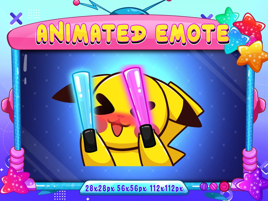 Pikachu Saber Light Animated Emote, Animated Pikachu Light Twitch ...