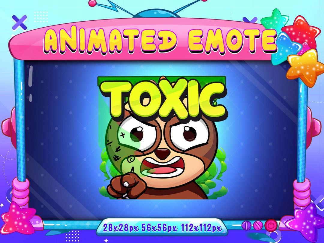 Toxic Sloth Animated Emote, Animated Toxic Sloth Twitch Discord Youtube ...