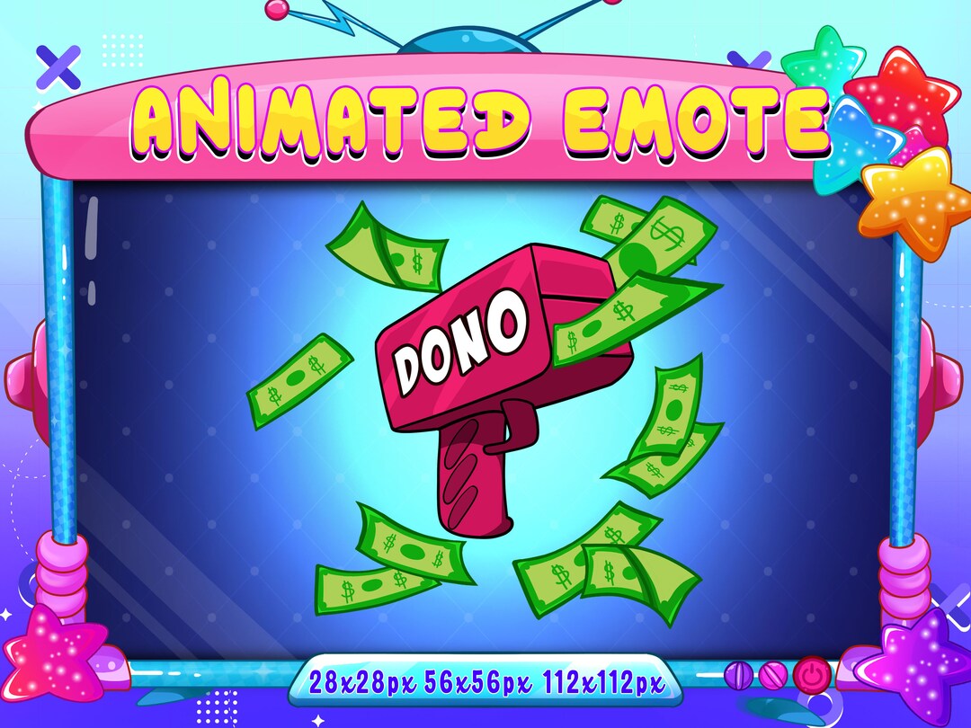 Dono Money Machine Gun Animated Emote, Money Donate Gun Animated Twitch ...
