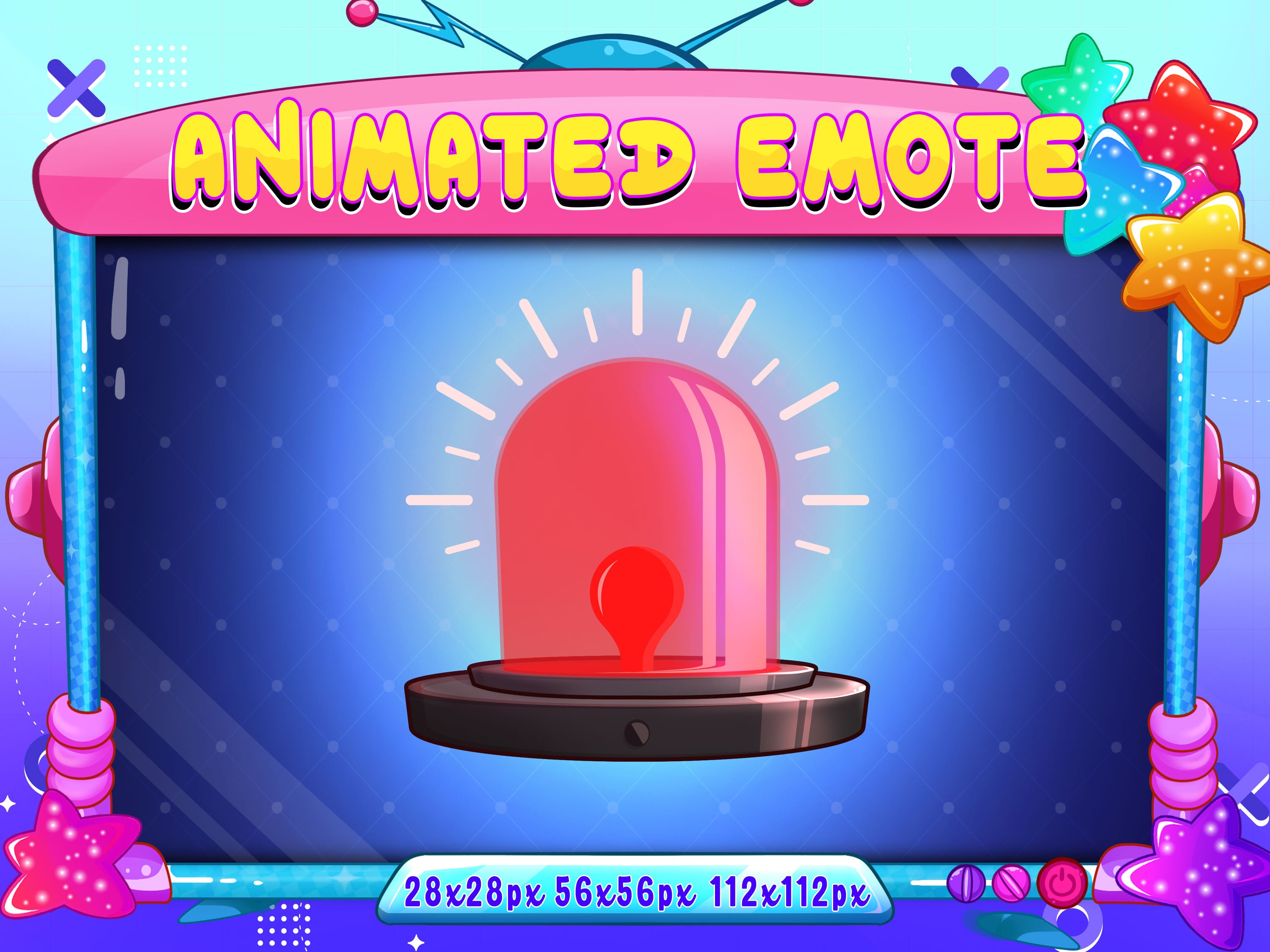 Siren Lights Funny Twitch Animated Emote, Siren Light Animated Twitch ...