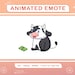 Cow Eat Money Animated Emote, Animated Cow Eating Money Emote Twitch ...