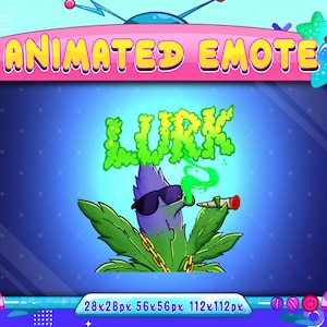Cannabis Lurk Animated Emote, Twitch/discord/youtube (GIF) - Etsy