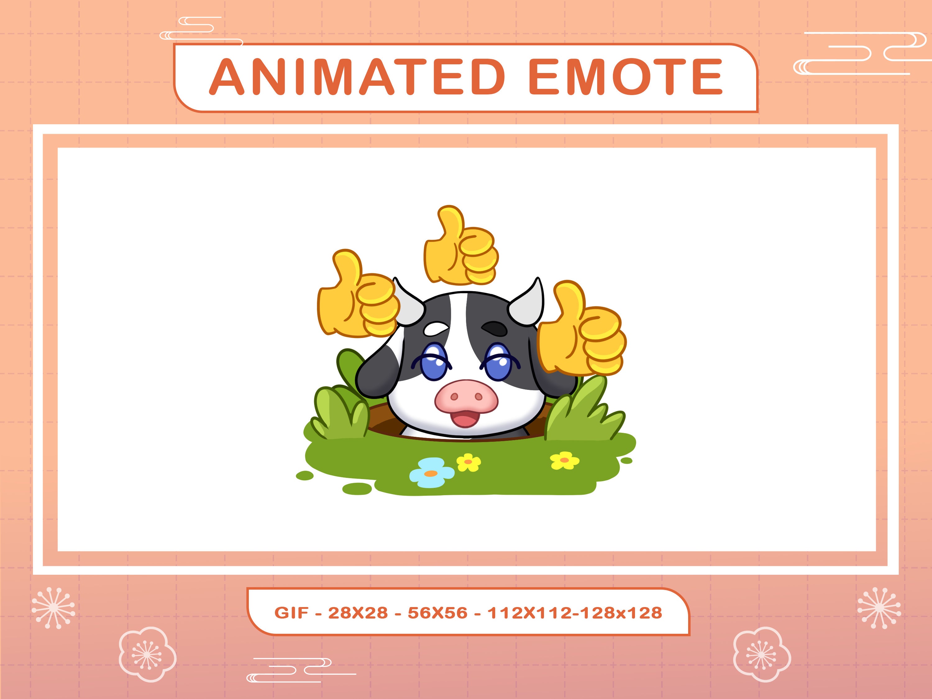 Cow Hiding Animated Emote, Animated Cow Hiding Emote Twitch Discord ...