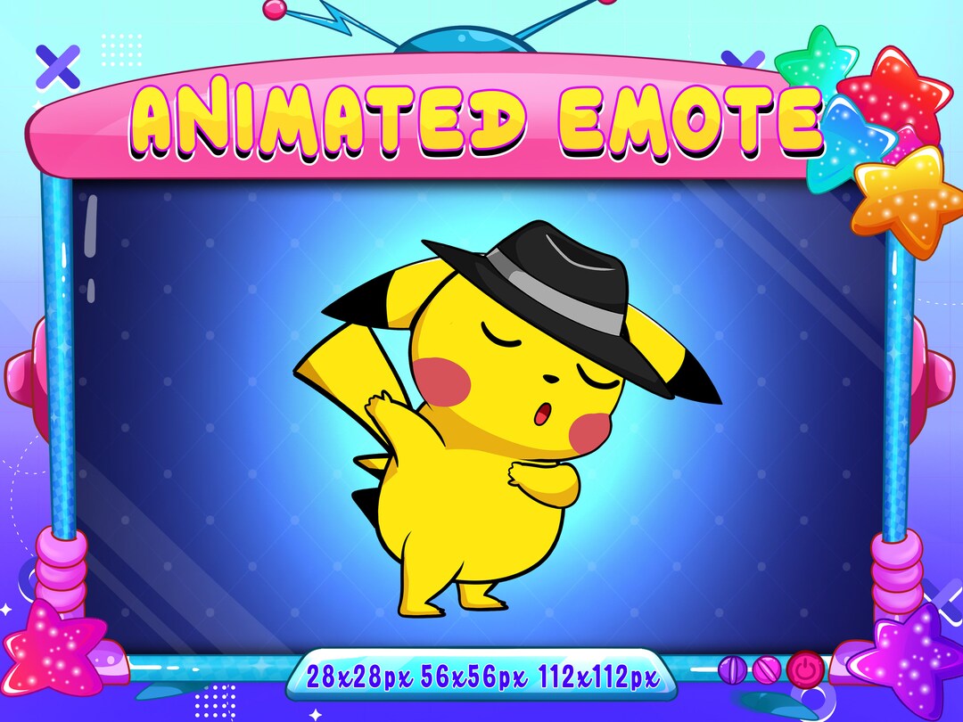 Pikachu Moonwalk Animated Emote, Animated Pikachu Moonwalk Twitch ...