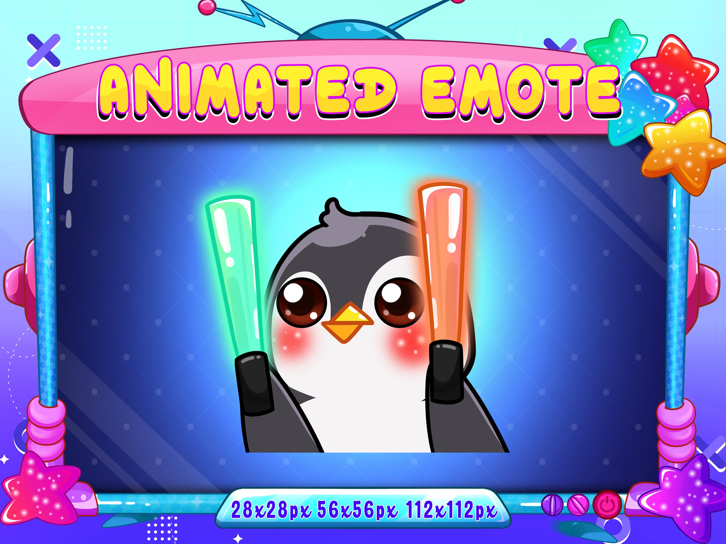 Penguin Saber Light Animated Emote, Animated Penguin Light Twitch ...