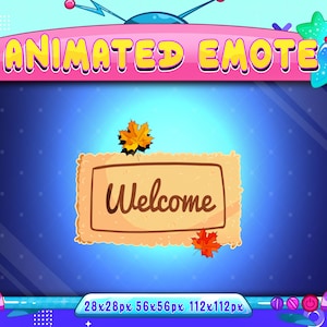 Welcome Mat Animated Emote Welcome Open Stream Animated - Etsy