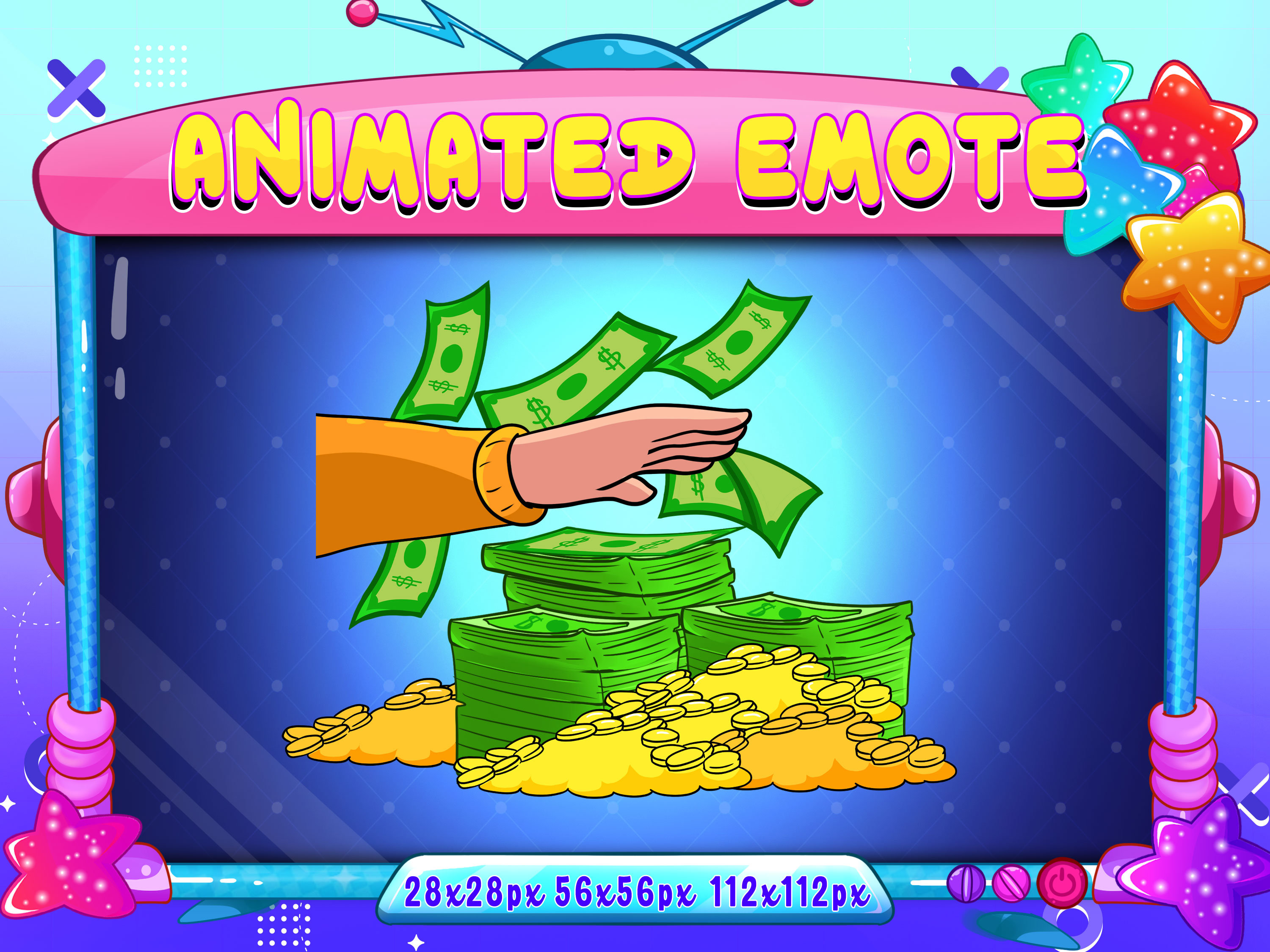Money Donate Animated Emote Money Donating Animated Twitch - Etsy