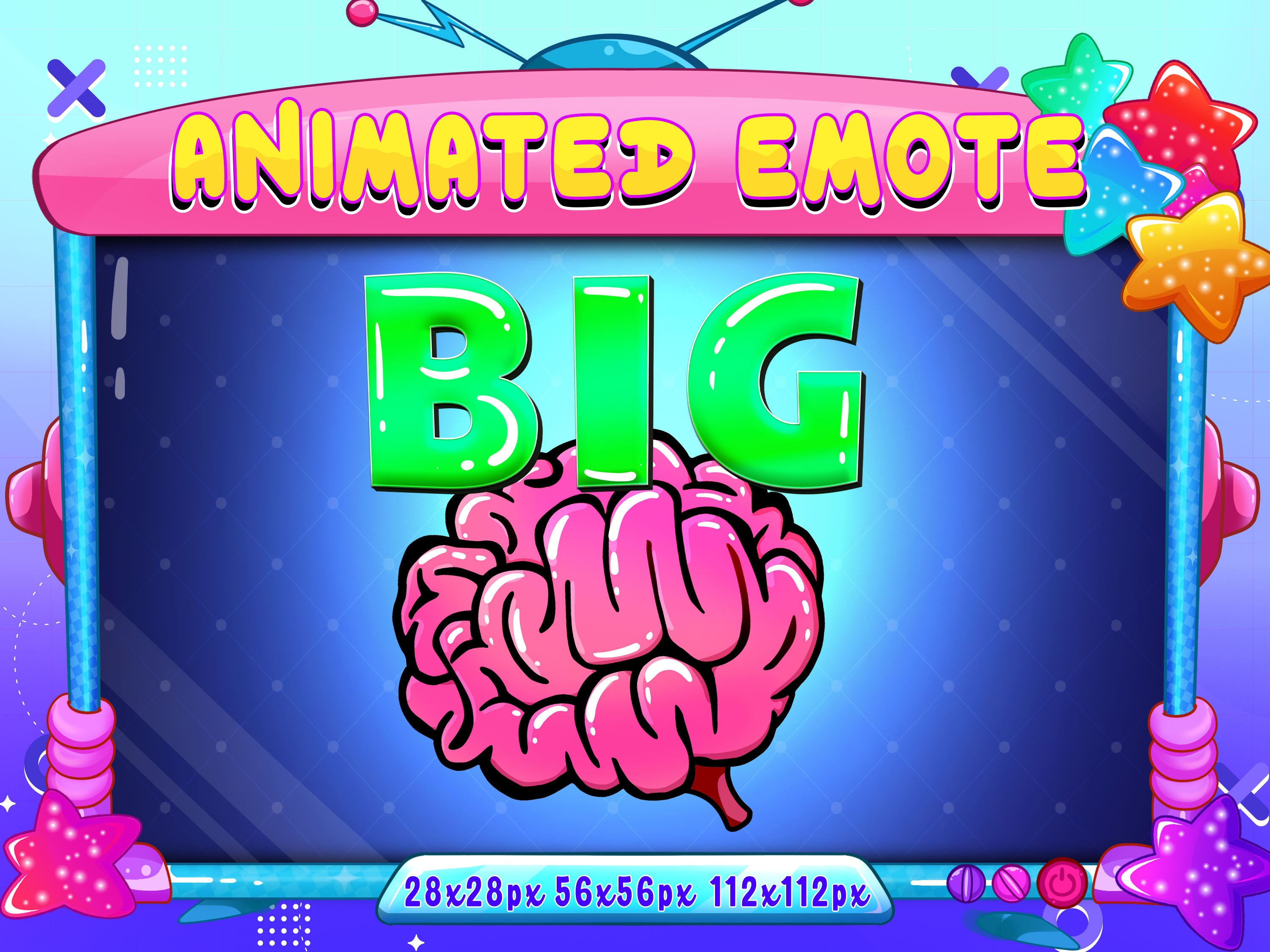 Big Brain Animated Emote, Big Brain Pressing Animated Twitch Discord ...