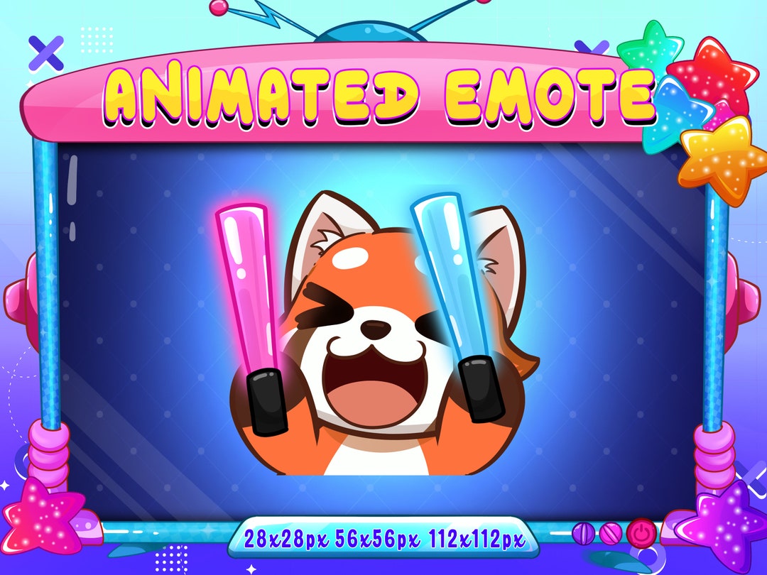 Red Panda Saber Light Animated Emote, Animated Red Panda Light Twitch ...
