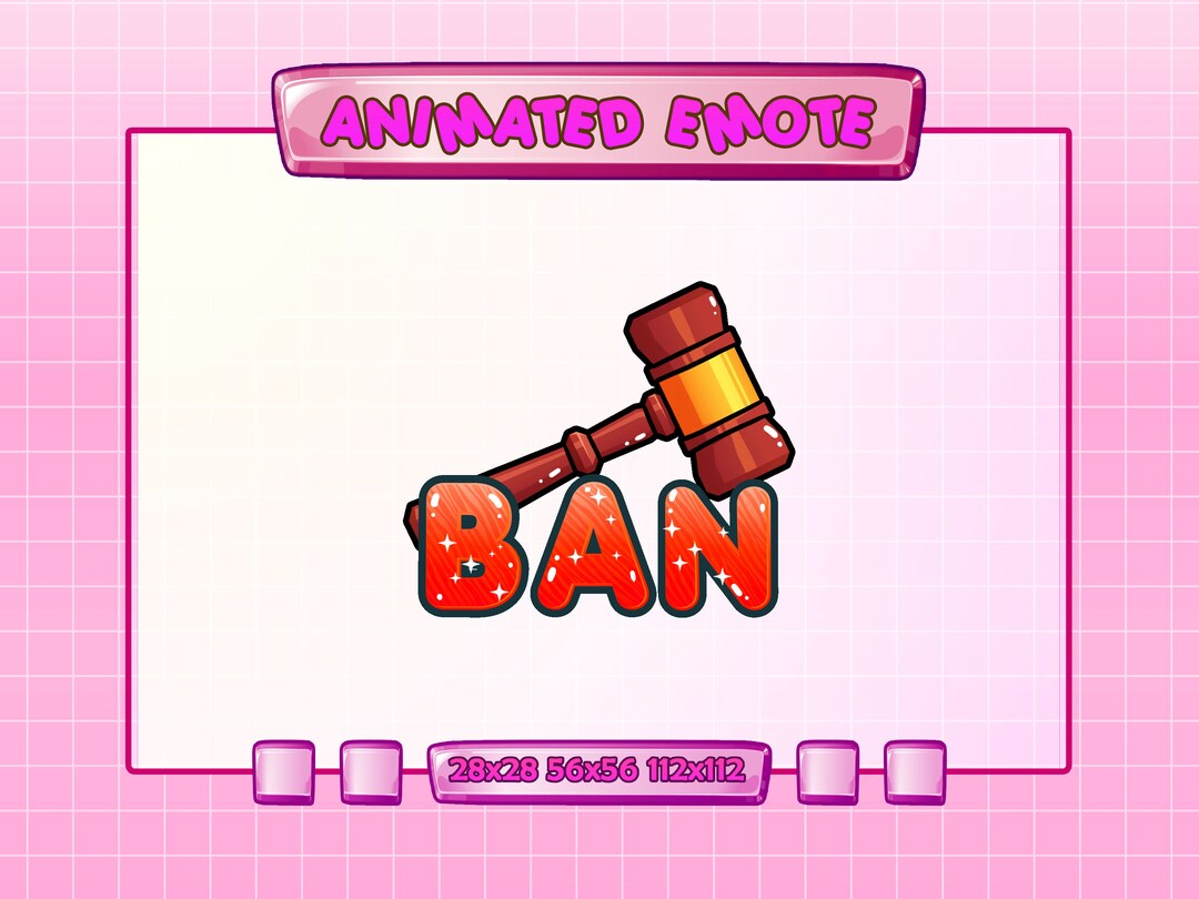 Ban Animated Emote, Ban Text Animated Twitch Discord Youtube Emote ...