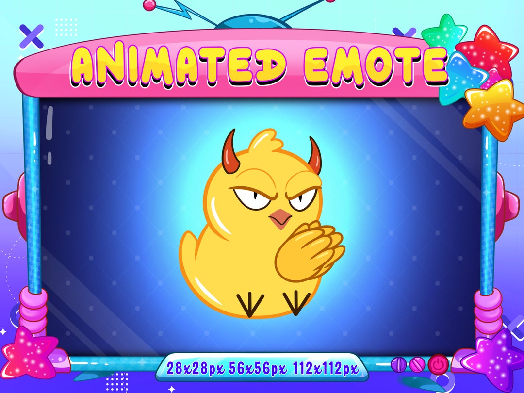 Evil Chick Animated Emote: Twitch, Discord, Youtube (digital Download ...