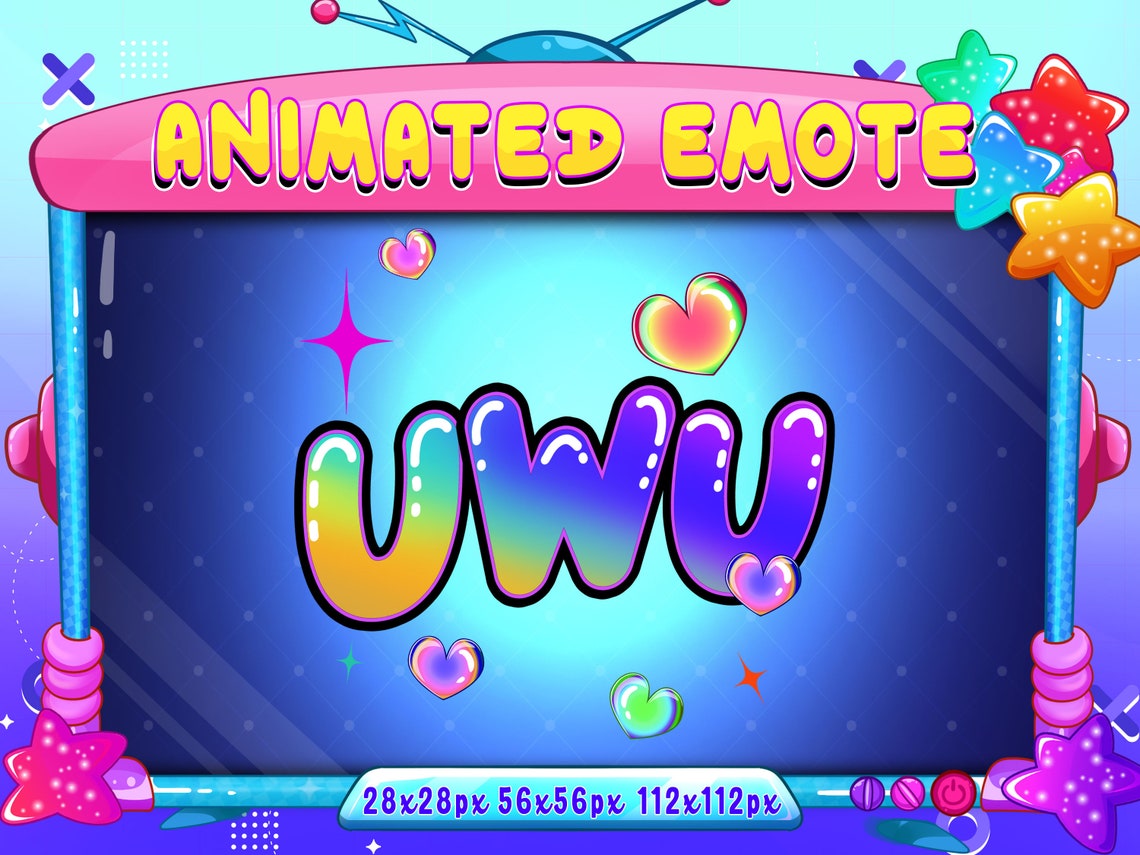 Uwu Animated Emote, Uwu Heart Animated Twitch Discord Youtube Emote ...