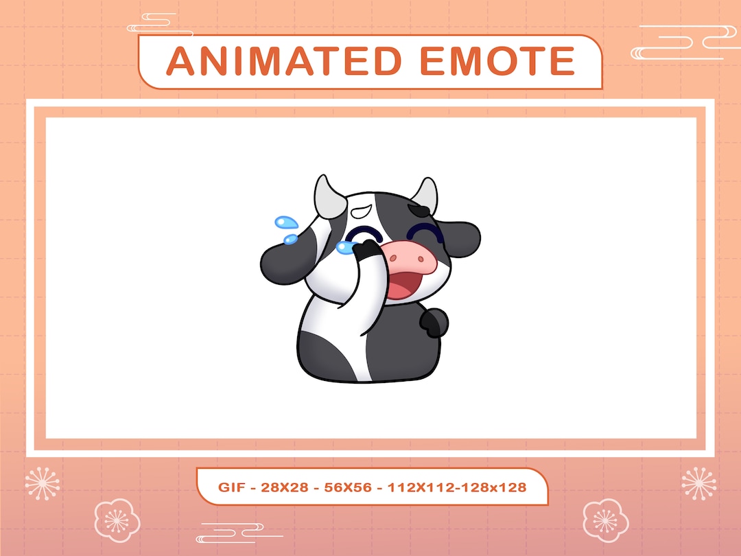 LOL Cow Laugh Animated Emote: Twitch, Discord, Youtube (GIF) - Etsy