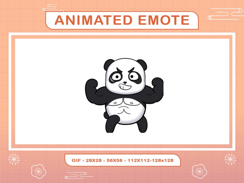 Animated Panda Muscle Emote: Gym Transformation for Twitch, Discord ...
